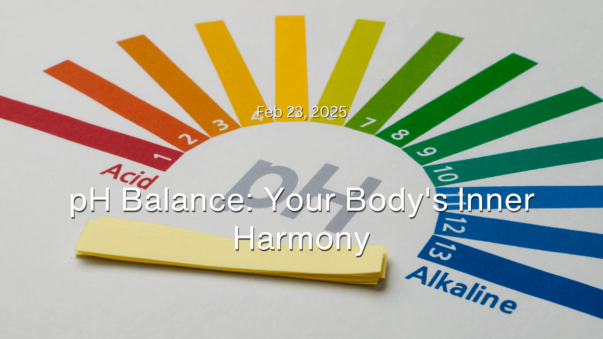 pH Balance & Health: How to Support Your Body’s Natural Harmony ...